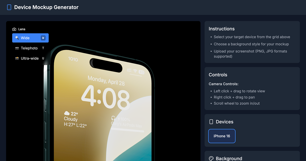 Device Mockup Generator
